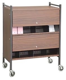 Portable Multipurpose Binder Chart Storage Cart - 2-Shelf Charting ...