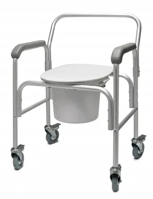 Aluminum Commode 3-in-1 with Backrest, Case of 2
