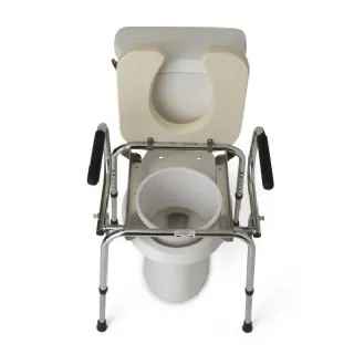 Steel Drop-Arm Commode by Medline - FREE Shipping