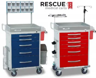 Rescue Medical Carts With 360-Degree Rotating Casters