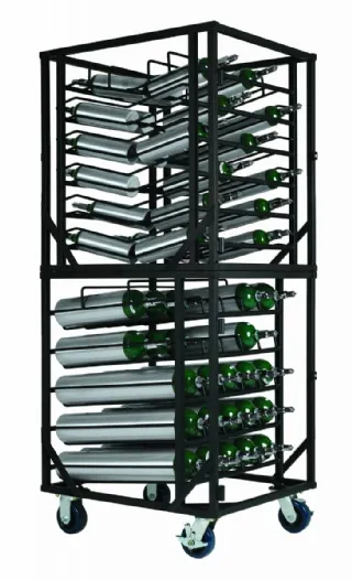 Layered Stacking Oxygen Cylinder Racks by Responsive Respiratory