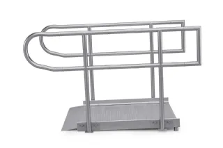 Indoor-Outdoor Aluminum Curb Ramp with Optional Handles from Rampit USA