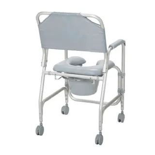 Drive Medical Aluminum Shower Commode Chair with Casters