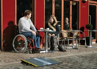 Stepless Portable Lite Wheelchair Ramp - FREE Shipping