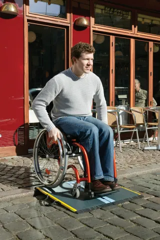 Stepless Portable Lite Wheelchair Ramp - FREE Shipping