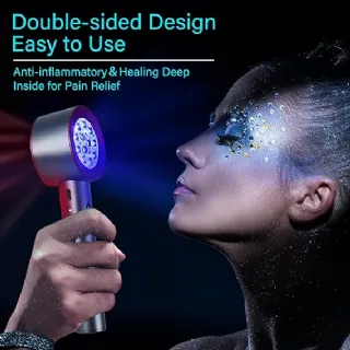 24 LED Handheld Light Therapy Device - Blue, Red and Near-Infrared ...