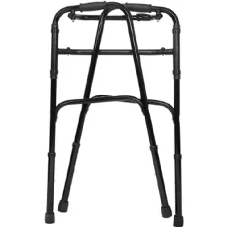 Folding Walker - Walking Frame in Lightweight Black Aluminum by PEPE