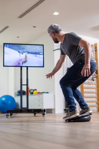 Physical Therapy Balance Board with Wearable Sensors and App ...