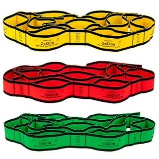 Resistance Band Set with Fabric Handle Loops, 3x 6-Ft Bands, Latex-Free ...