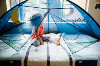 Glow in the Dark Bed Tent for Twin Mattress Beds - Firefly Glow n' the Dark