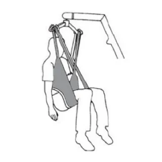 Universal Hoyer 4-Point Padded U-Slings - Used with 4 or 6 Point Cradles