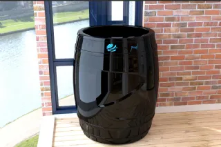 Cold Plunge Barrel with Chiller - Black Fiberglass for Home or ...