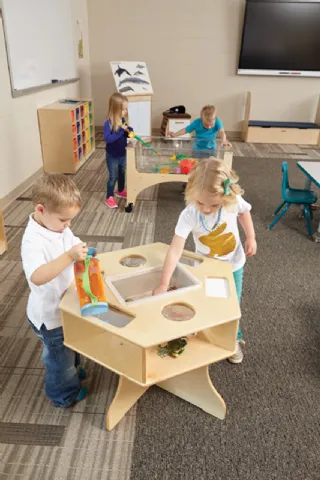 Science Classroom Activity Table for Kids | Six-Sided Design with Safe ...