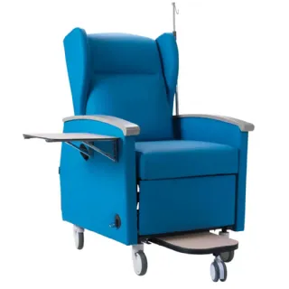 Medical Recliner Chair with Swing-Away Arms and Locking Casters ...