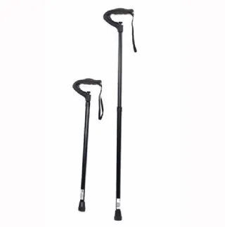 Walking Cane with One Push Button Adjustable Height