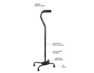 Lumex Bariatric Quad Cane with Offset Handle