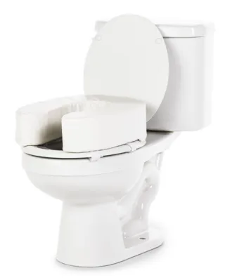 Raised Toilet Seat Cushion with 4-Inch Lift and Secure Straps