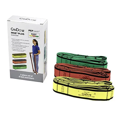 Resistance Band Set with Fabric Handle Loops, 3x 6-Ft Bands, Latex-Free ...