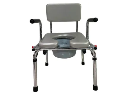 Height Adjustable Commode Chair with Collapsible Arm Rests and 19-Inch Wide Seat by 5 Minds ...
