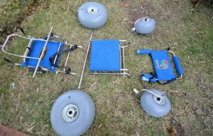 Beach Wheelchair Made with Balloon Tires and Rotating Casters ...