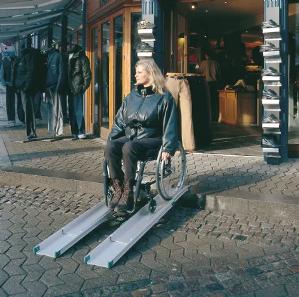 Stepless Telescoping Portable Wheelchair Ramps