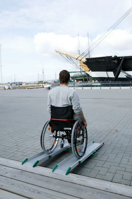 Stepless Telescoping Portable Wheelchair Ramps