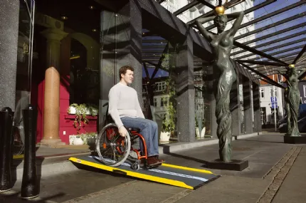 Stepless Portable Lite Wheelchair Ramp - FREE Shipping