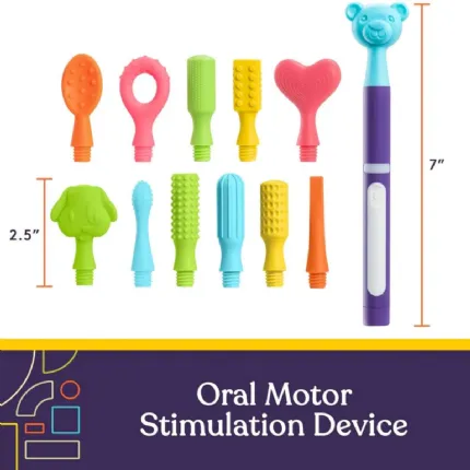 Buzz Buddy Oral Stimulation Kit - Vibrating Oral Sensory Tool with 12 ...