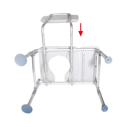 Drive Medical Adjustable Bath Transfer Bench with Commode - Padded