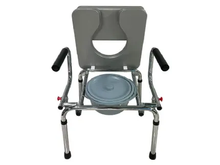 Height Adjustable Commode Chair with Collapsible Arm Rests and 19-Inch ...