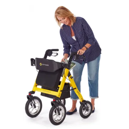 Comodita Uno All Terrain Rollator Walker with Orthopedic Seat and ...