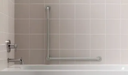 Shower Grab Bar, Bathroom Safety Rail | ADA Compliant L-Shaped ...