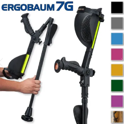 7G Ergobaum Royal Ergonomic Pain Reducing Forearm Crutches (Pair)