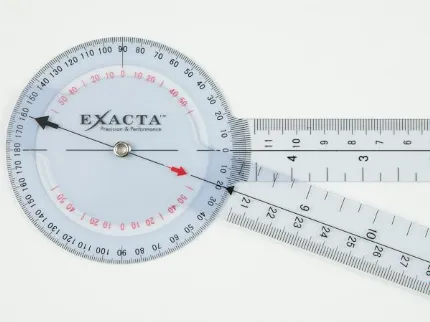 Exacta Transparent Protractor Goniometer Extremity Measurer