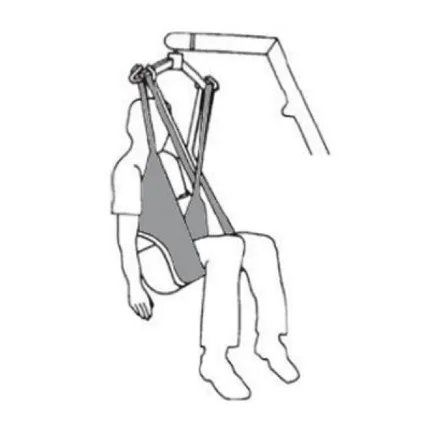 Universal Hoyer 4-Point Padded U-Slings - Used with 4 or 6 Point Cradles