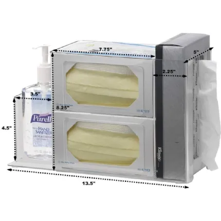 Omnimed PPE Station, Wall Mounted, Durable Acrylic | Holds Masks ...