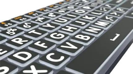Wireless Large Print Keyboard for Visually Impaired - TITAN Slimline by ...