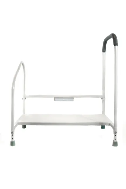 Bed Assist Step with Safety Rail for Bariatric Patients and LED Light