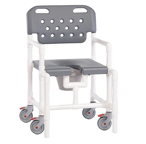 IPU Midsize PVC Shower Chairs with Optional Commode