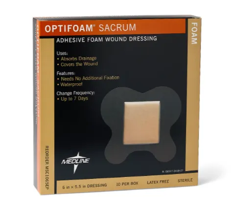 Optifoam Sacrum Adhesive Foam Wound Dressing from Medline