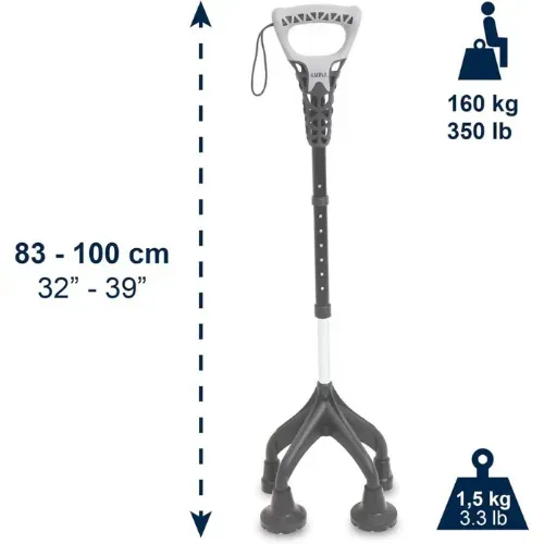 Quad Cane with Adjustable Height by Kmina
