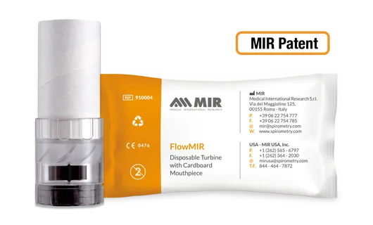 FlowMir Disposable Turbines for MIR Spirometers