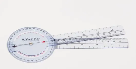 Exacta Transparent Protractor Goniometer Extremity Measurer