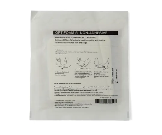 Optifoam Nonadhesive Foam Wound Dressing with Highly Absorbent Surface ...