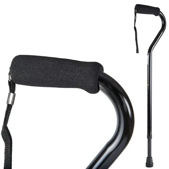 Adjustable Walking Cane for Daily Mobility Support - With Foam Offset ...