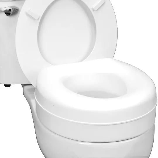 Raised Toilet Seat Riser - Elevated Bathroom Safety Support for Secure ...