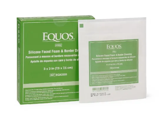 5-Layer Square Foam Wound Dressings with Silicone Adhesive in Case of ...