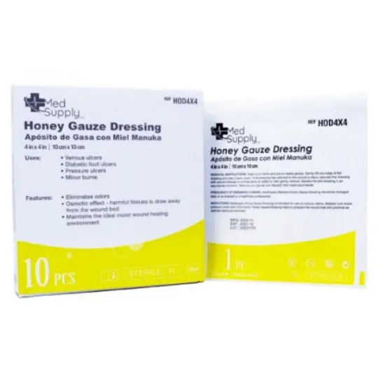 Honey Gauze Wound Dressing by MedSupply Inc