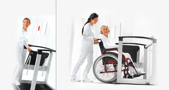 Seca 684 Digital Wheelchair Scale with Seat and Handrail