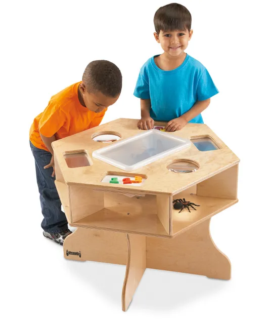 Science Classroom Activity Table for Kids | Six-Sided Design with Safe ...